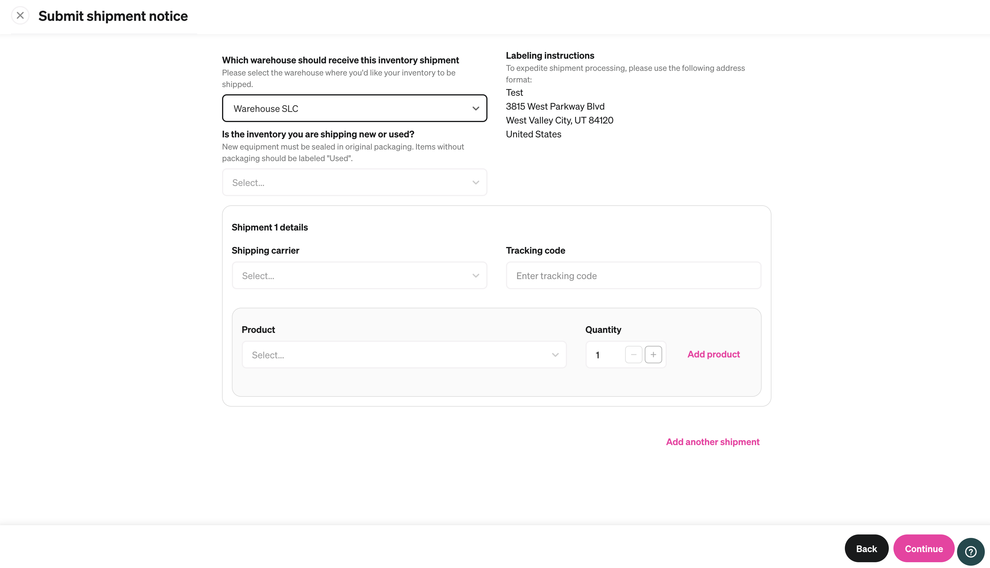Customer Shipment Notices – Firstbase