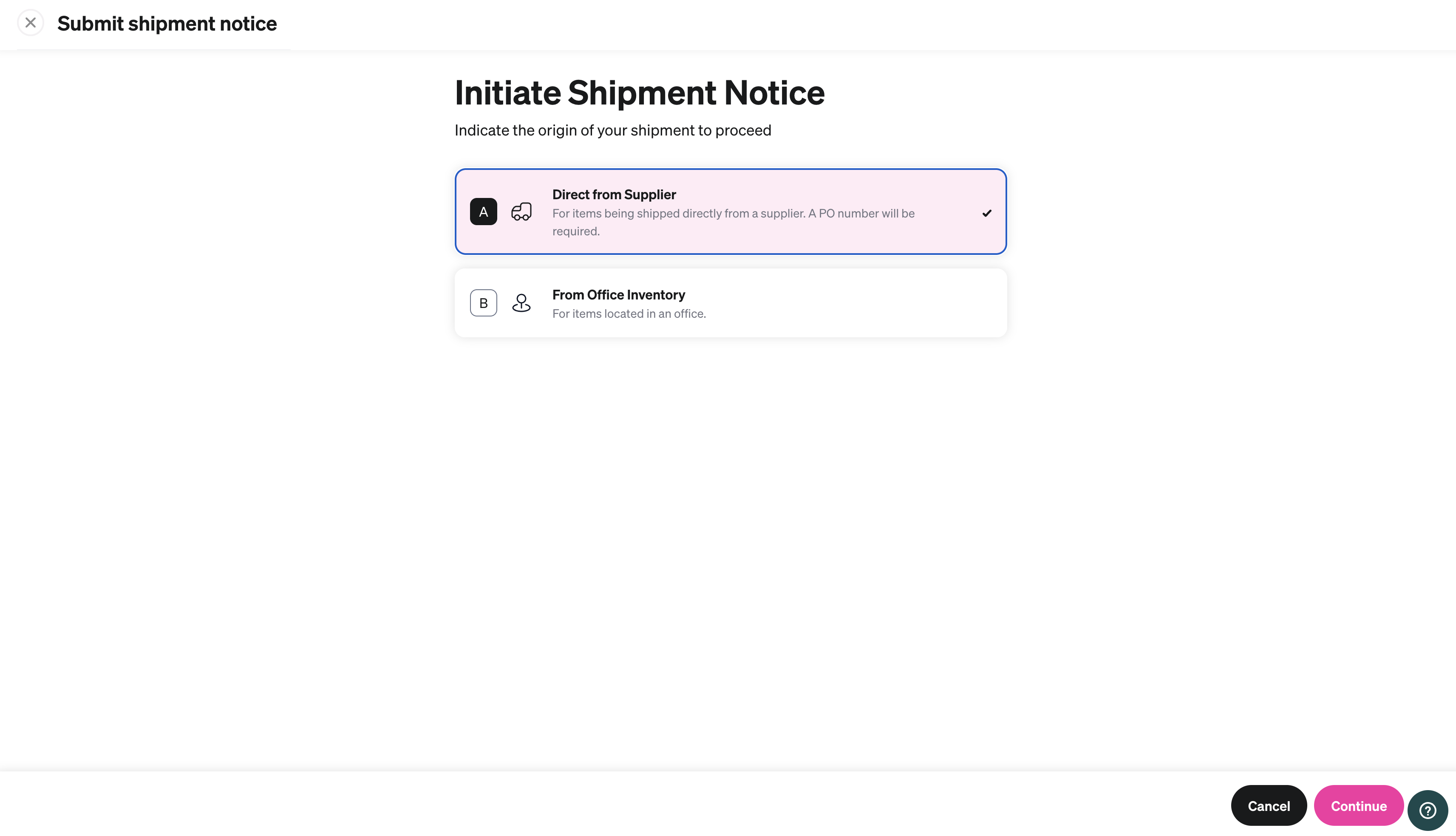 Customer Shipment Notices – Firstbase