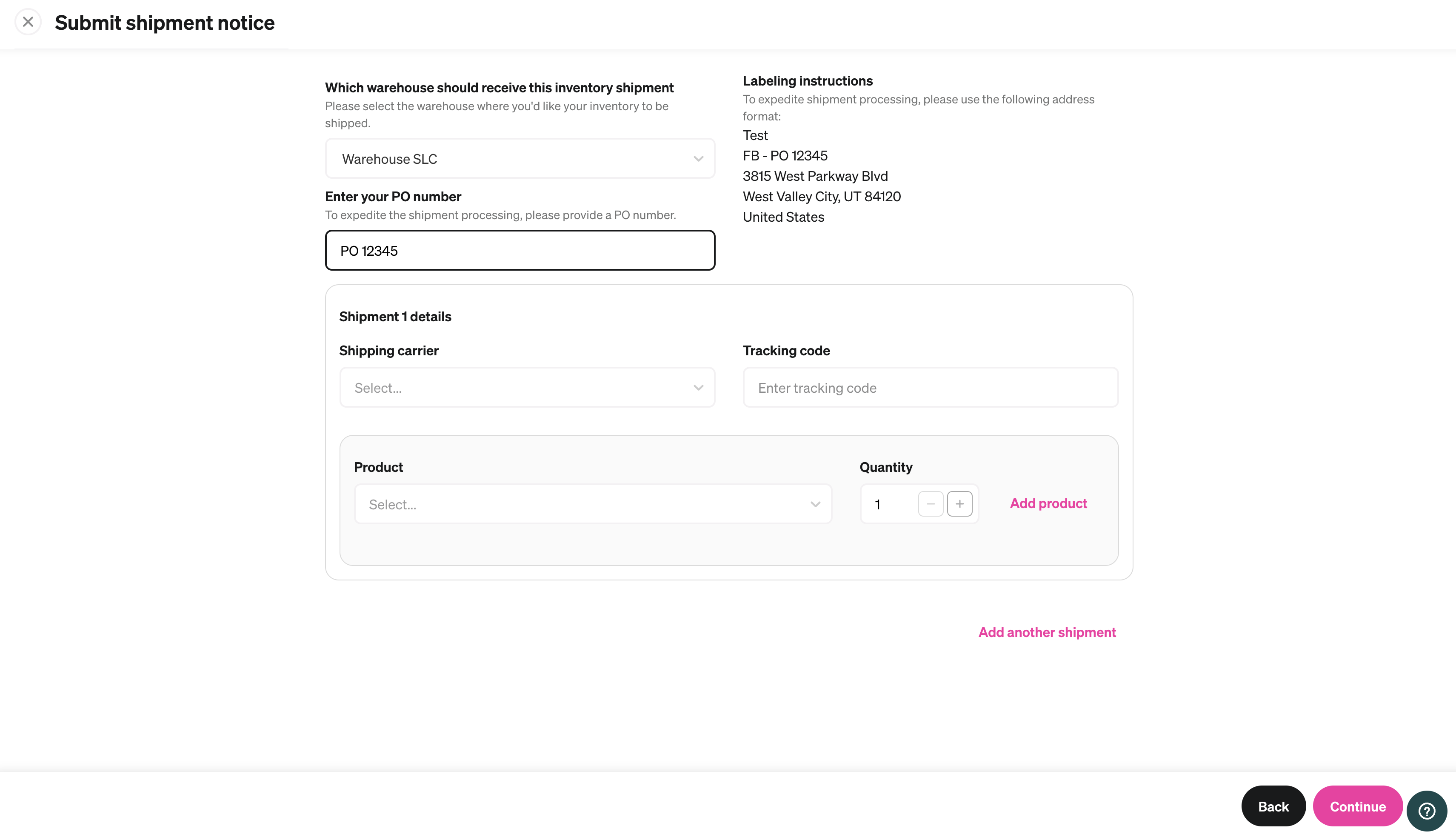 Customer Shipment Notices – Firstbase