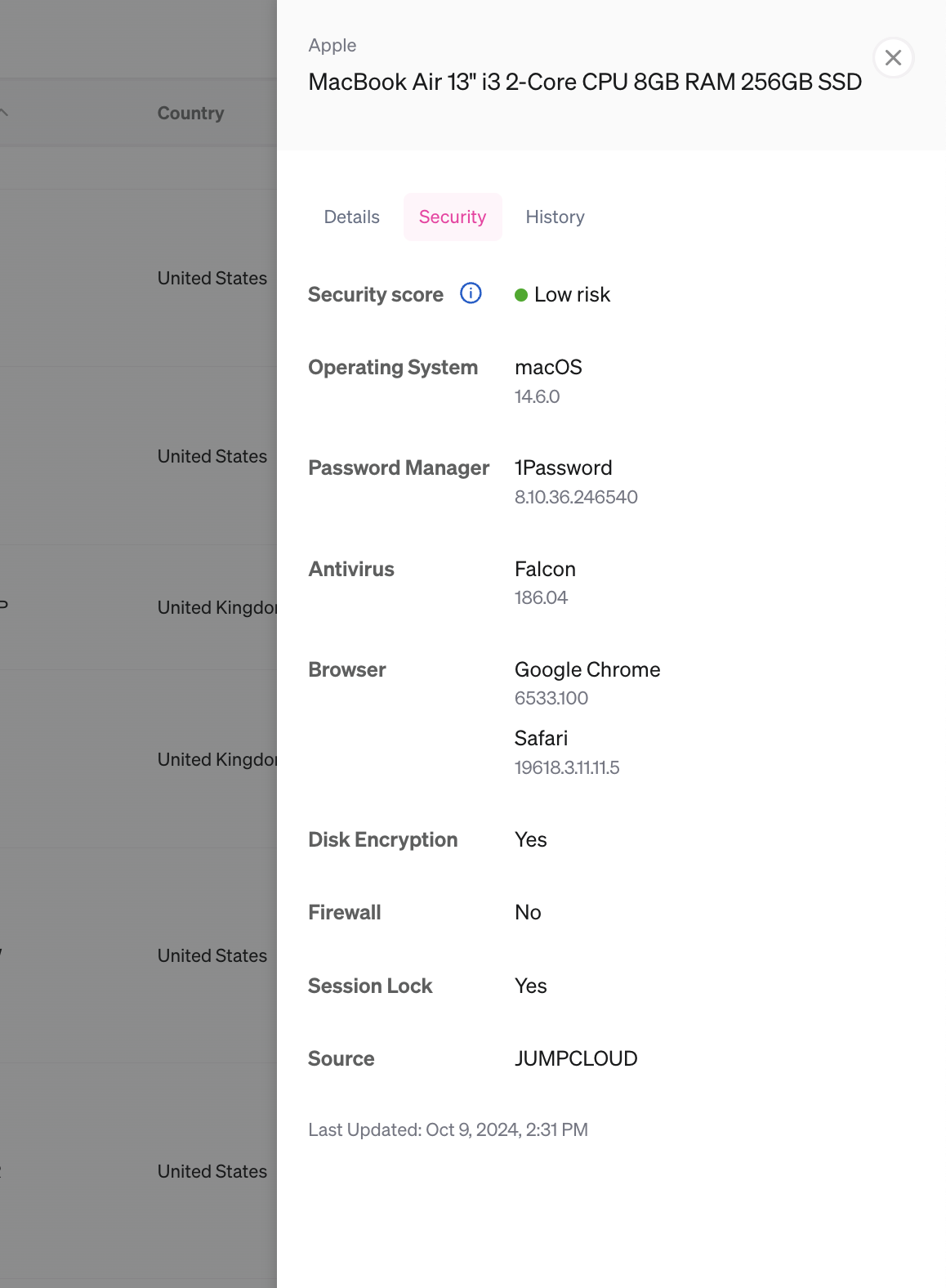 JumpCloud - Security information integration – Firstbase