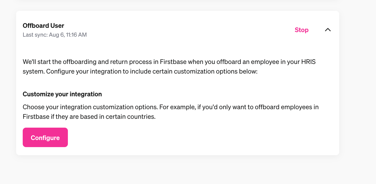 Okta - Offboarding Integration – Firstbase