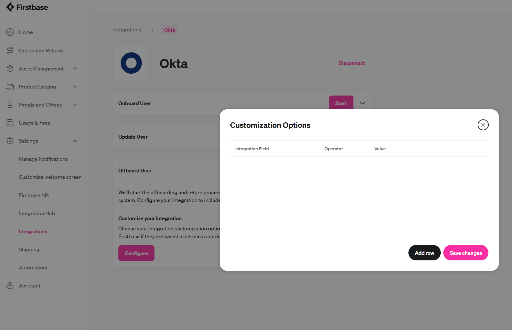Okta - Offboarding Integration – Firstbase