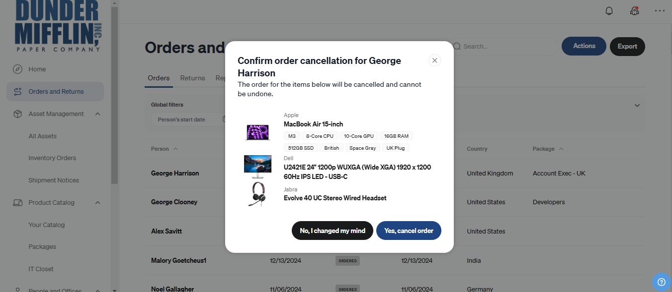 How do I cancel an order I placed for an employee? – Firstbase
